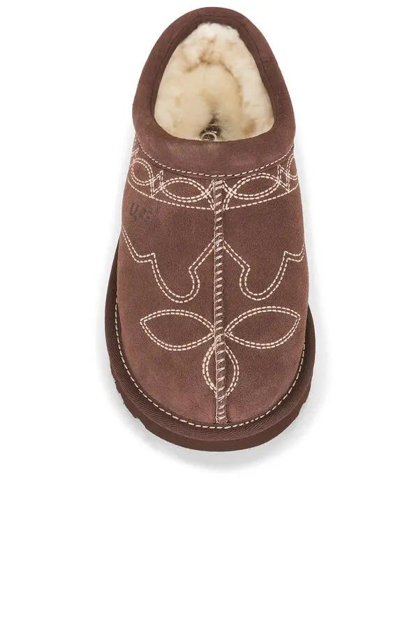 UGG Tasman Western Slipper In Brown - Burnt Cedar