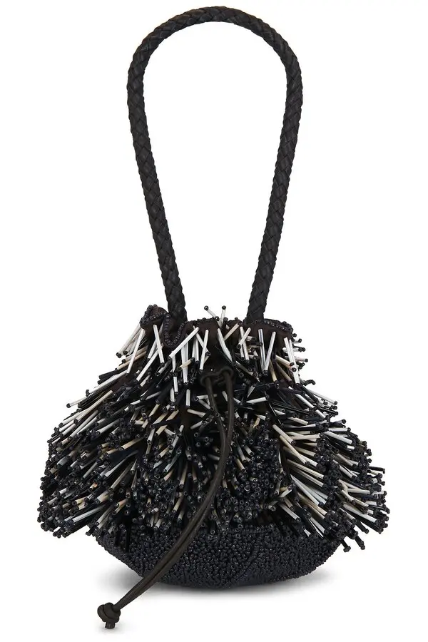 Staud Porcupine Bag In Black & White - Black Multi
