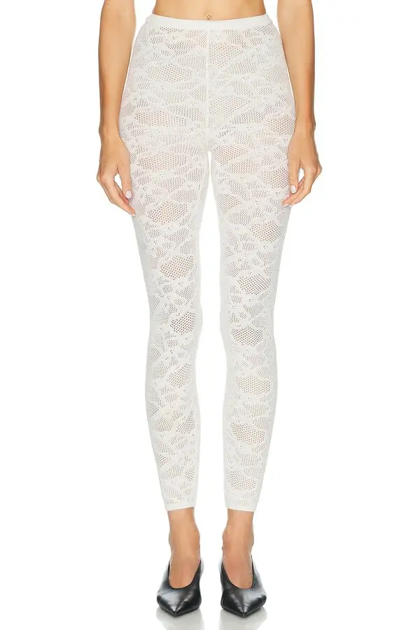 THE ELDER STATESMAN Wide Pointelle Legging
