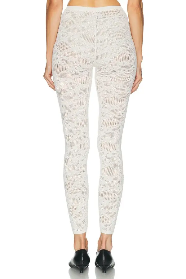 THE ELDER STATESMAN Wide Pointelle Legging