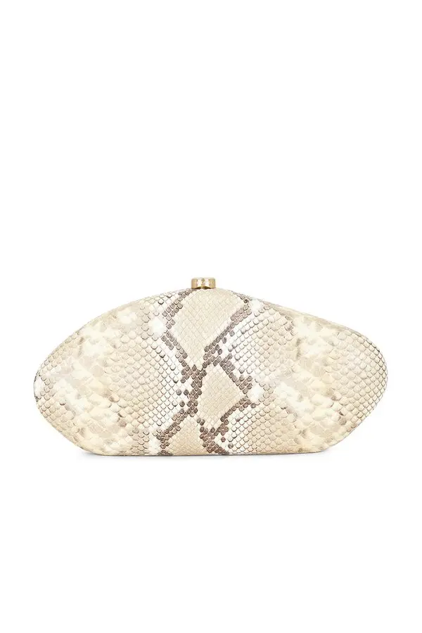 Cult Gaia The Caldera Clutch In Cream