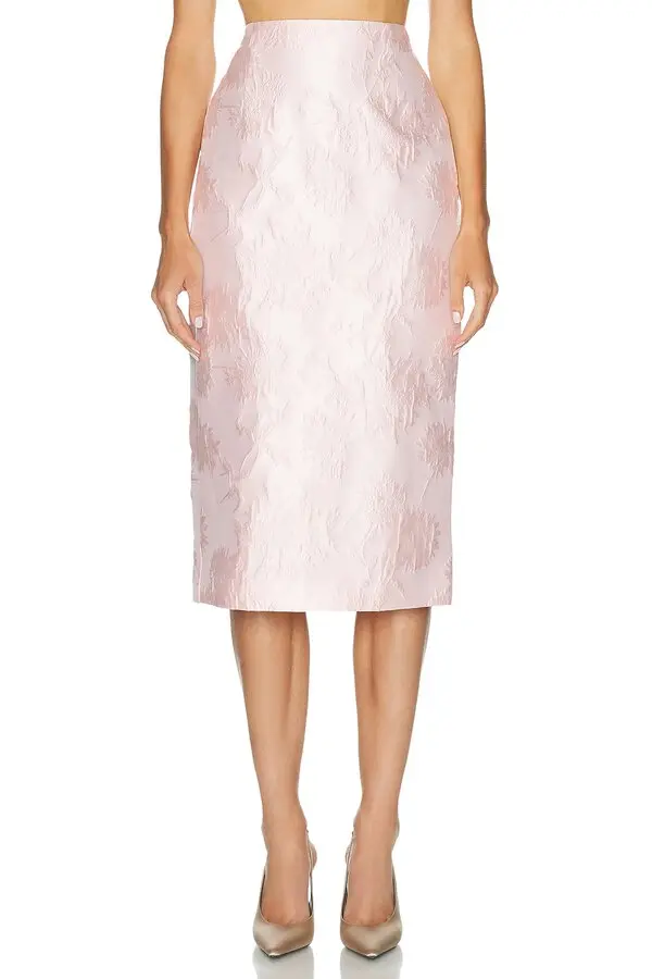 AKNVAS Clarissa Brocade Pencil Skirt
