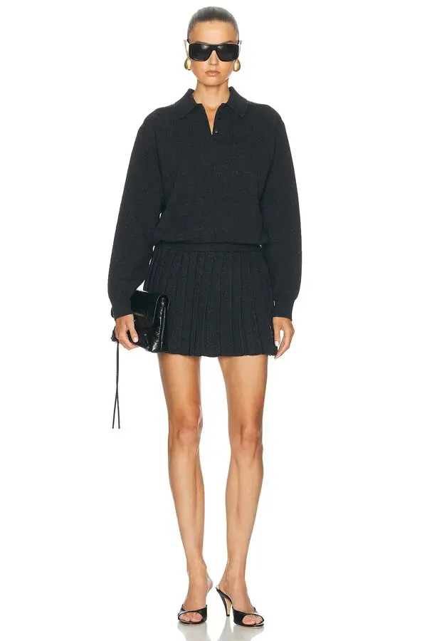 Alexander Wang Long Sleeve Polo Dress