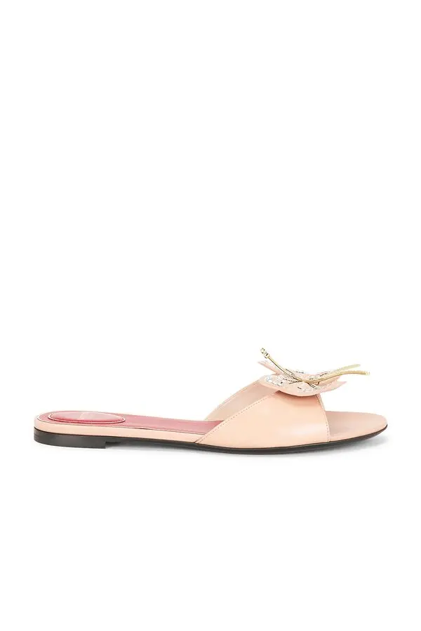 Valentino Garavani Flutterby Slide In Nude