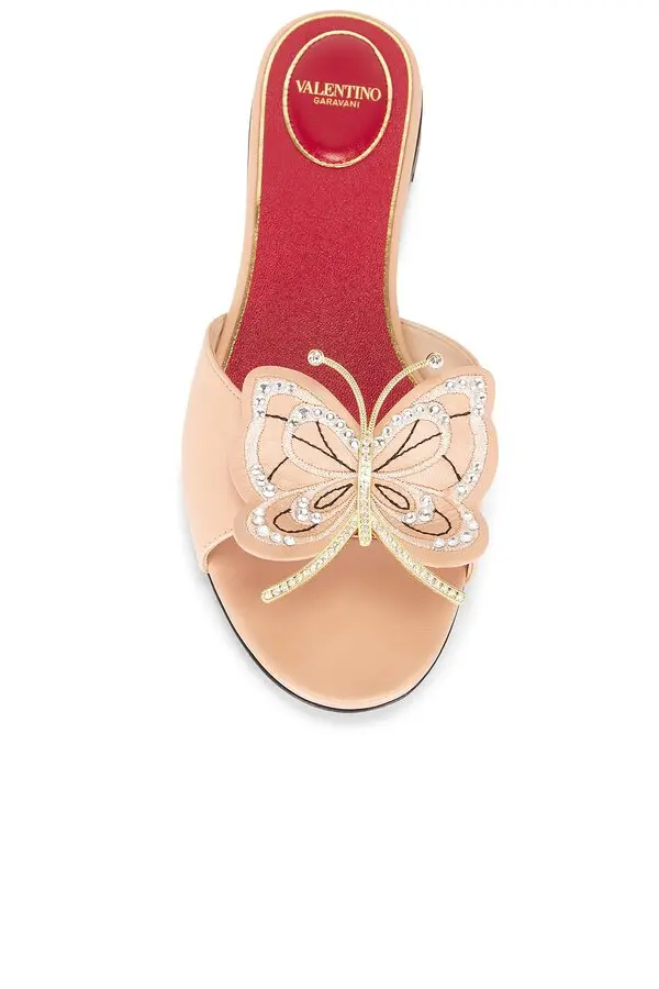 Valentino Garavani Flutterby Slide In Nude