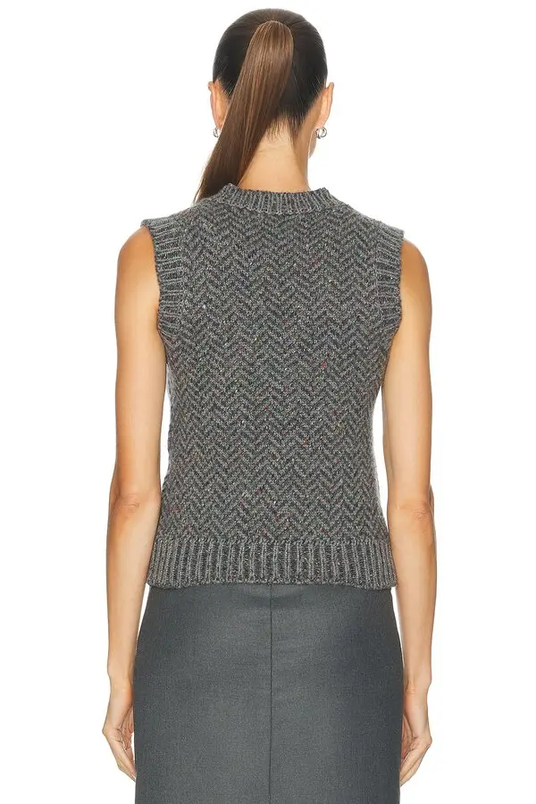 Gabriela Hearst Cresset Vest In Charcoal