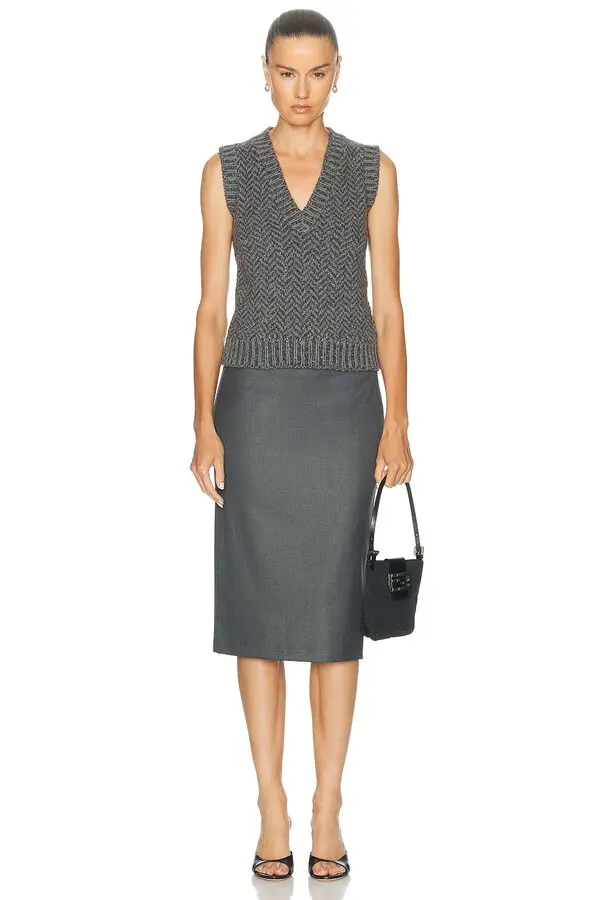 Gabriela Hearst Cresset Vest In Charcoal