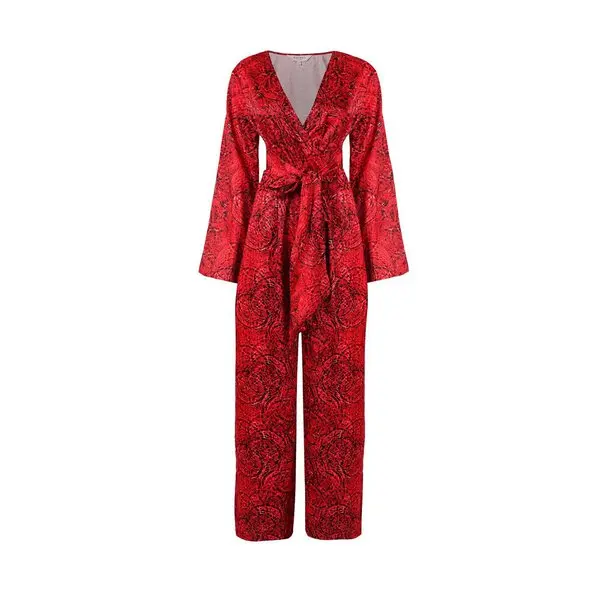 RAISHMA Blake Burgundy Jumpsuit