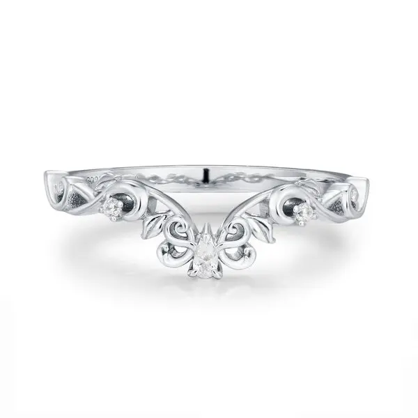 AZURA JEWELRY NEW YORK Bloomveil Band White Gold Vermeil - Silver
