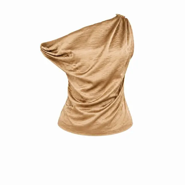 34B Neutrals Laurie Asymmetrical Blouse