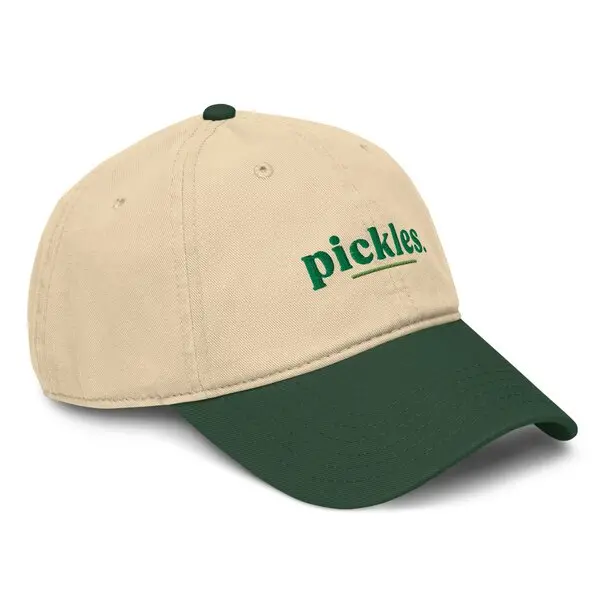 ANCHOR & CREW Neutrals / Natural & Dark Pickles Slogan Cotton Embroidered Cap