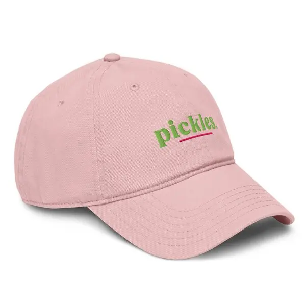 ANCHOR & CREW Rose Pickles Slogan Cotton Embroidered Cap - Pink