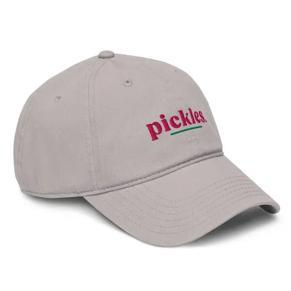 ANCHOR & CREW Pickles Slogan Cotton Embroidered Cap - Grey