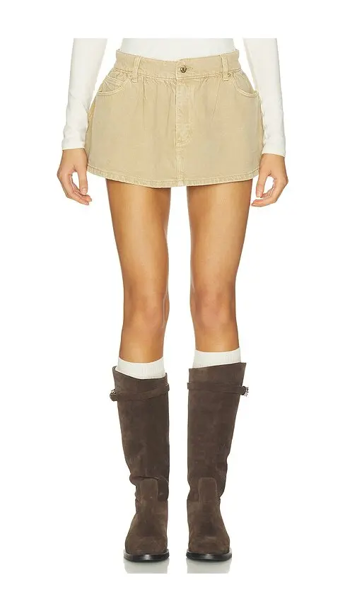 Rolla's Rhythm Mini Skirt In Tan