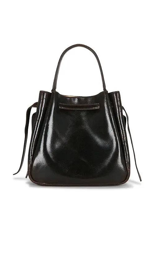 Tory Burch Romy Distressed Bucket Bag In Brown