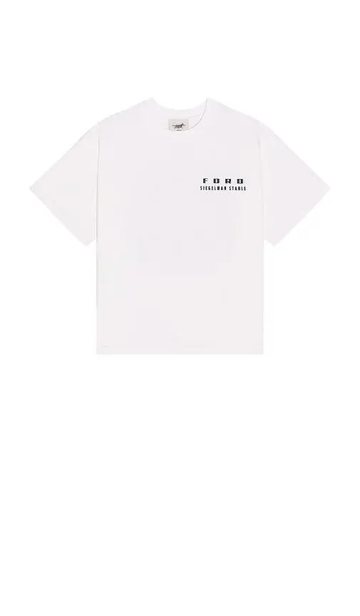 SIEGELMAN STABLE Printed Graphic Crop T-shirt