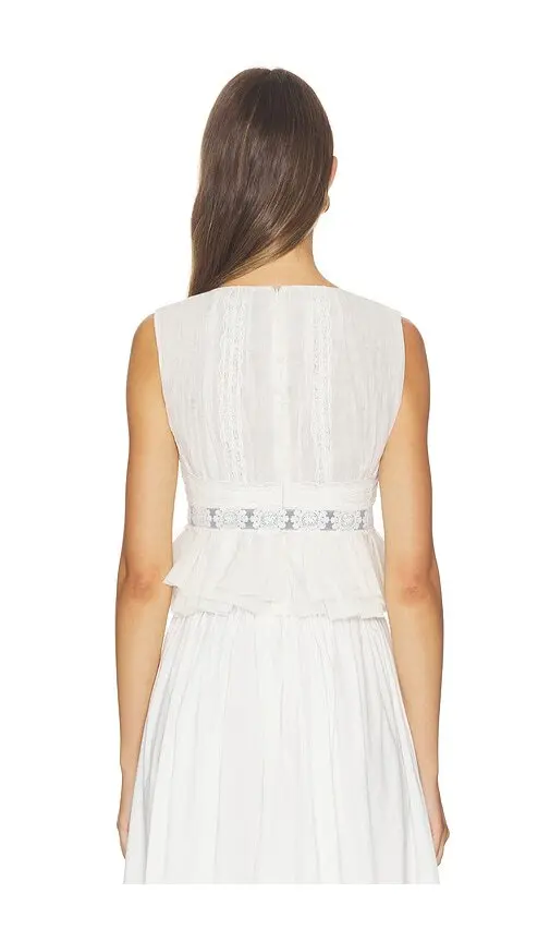 V. CHAPMAN X Kristopher Brock Almeria Top In White