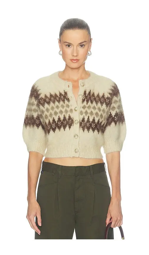 Citizens Of Humanity Molly Puff Sleeve Cardigan In Multi