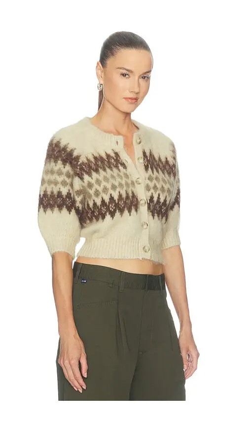 Citizens Of Humanity Molly Puff Sleeve Cardigan In Multi