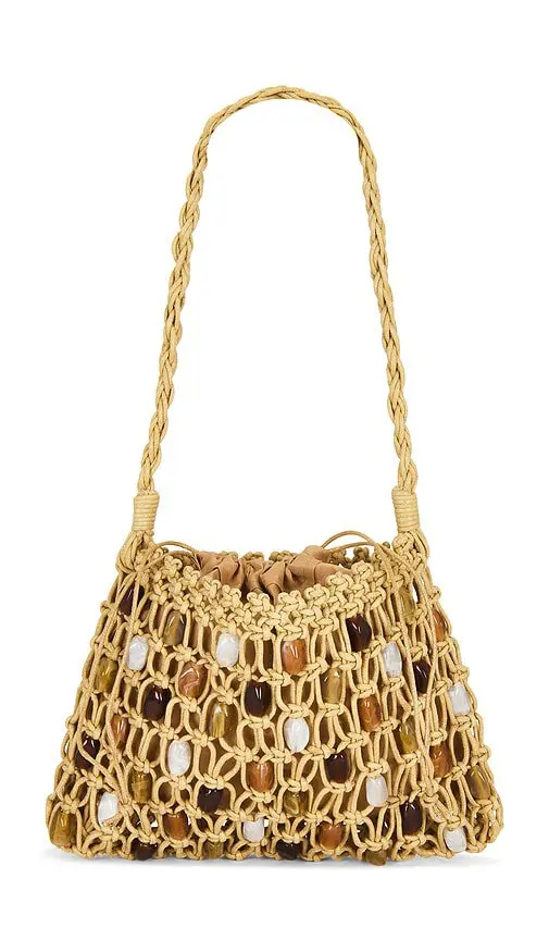 8 Other Reasons Raffia Shoulder Bag In Tan