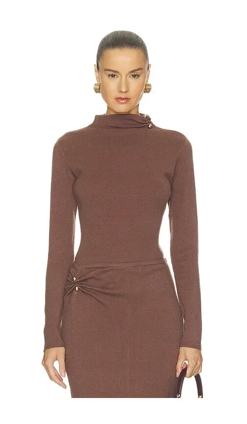 4TH & RECKLESS Oceane Knitted Top - Chocolate