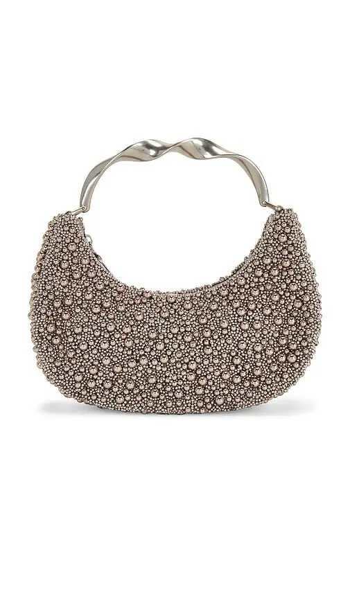 Simkhai Evelyn Twist Top Handle Bag In Metallic