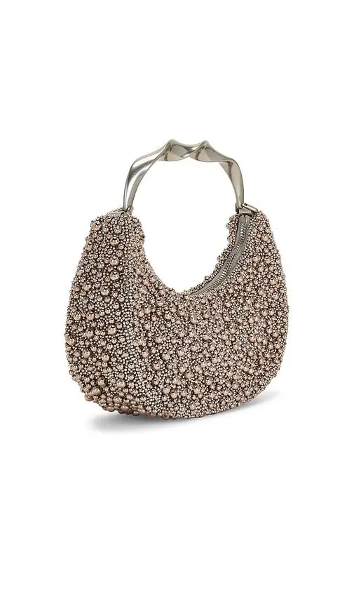 Simkhai Evelyn Twist Top Handle Bag In Metallic