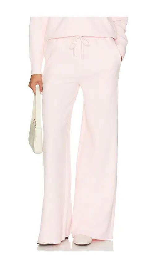 NEGATIVE UNDERWEAR Waffle Knit Track Pant In Pink - Shell