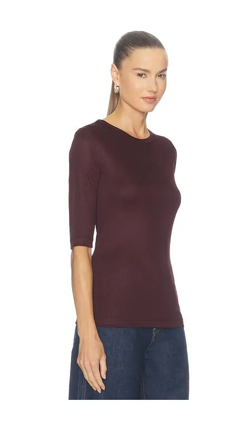 AGOLDE Saige Tee In Burgundy