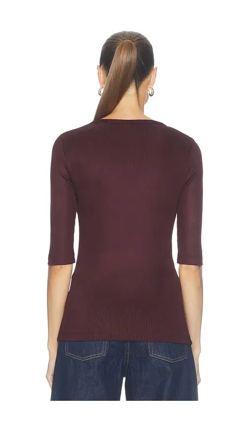 AGOLDE Saige Tee In Burgundy