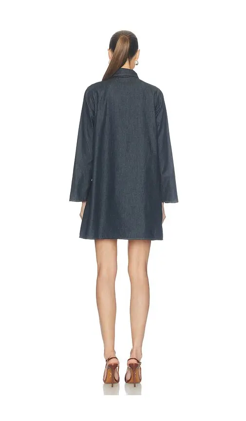 FRAME The Denim Tuxedo Dress In Blue