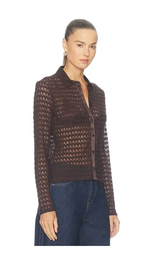FRAME The Bubble Stitch Shirt In Brown