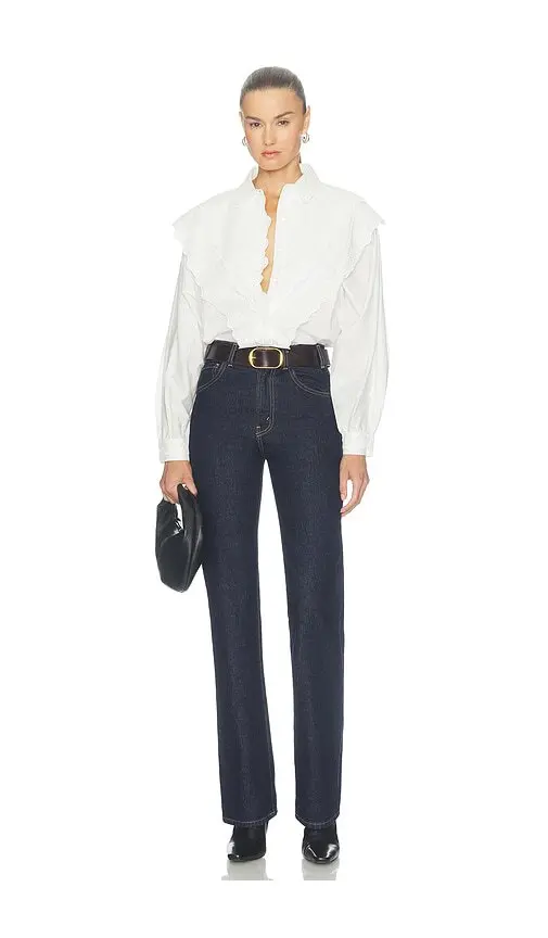 FRAME The Poplin Equestrian Shirt