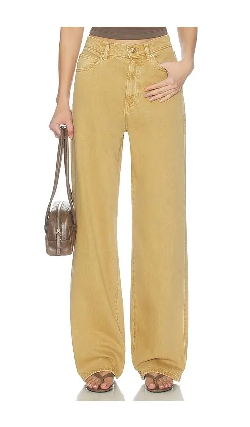 DL1961 Kaylen Soft Surve High Rise Jeans In Tan