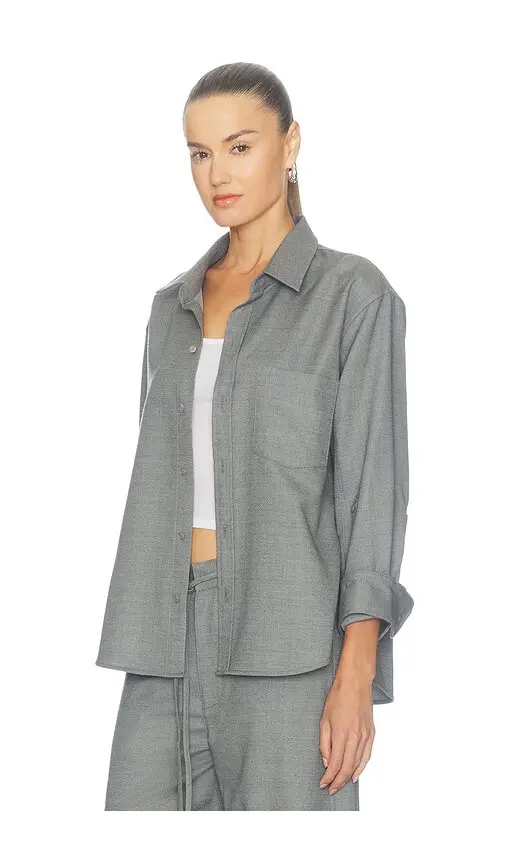 Citizens Of Humanity Kayla Shrunken Shirt In Grey
