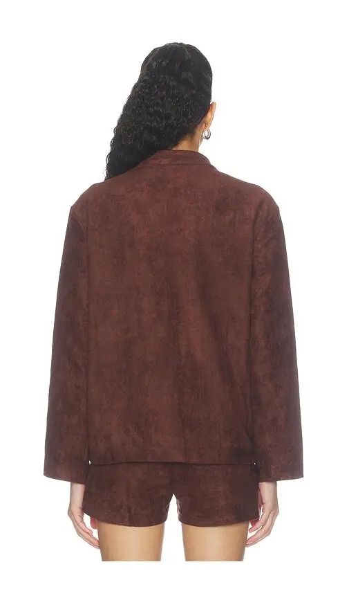 Amanda Uprichard Brooklyn Jacket In Brown