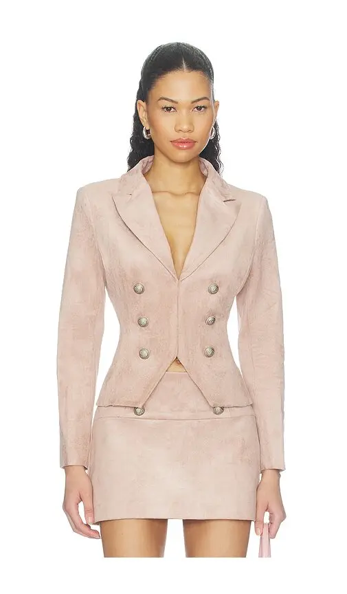 Amanda Uprichard Wyatt Jacket In Neutral