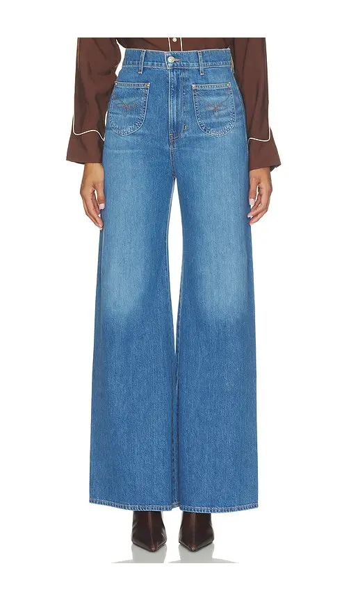 Veronica Beard Grant Western Stitch Jeans In Blue - Wanderer