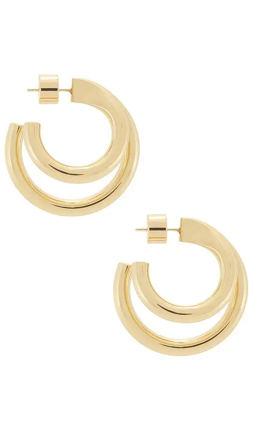 JENNIFER FISHER Double Lilly Micro Huggies In Metallic