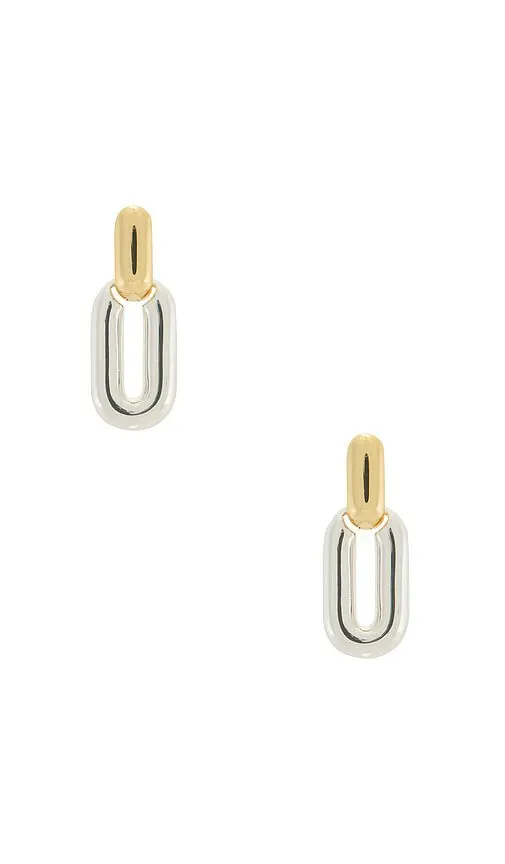 Jenny Bird Puffy Detachable Link Earrings In Metallic Silver