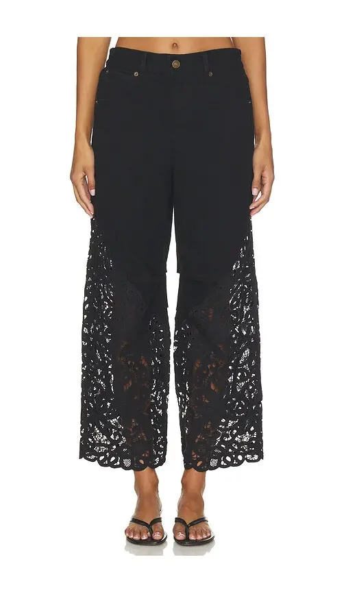 Sea Shiloh Embroidered Jeans - Black
