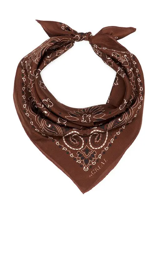 The Great. The Silk Bandana In Brown - Chocolate