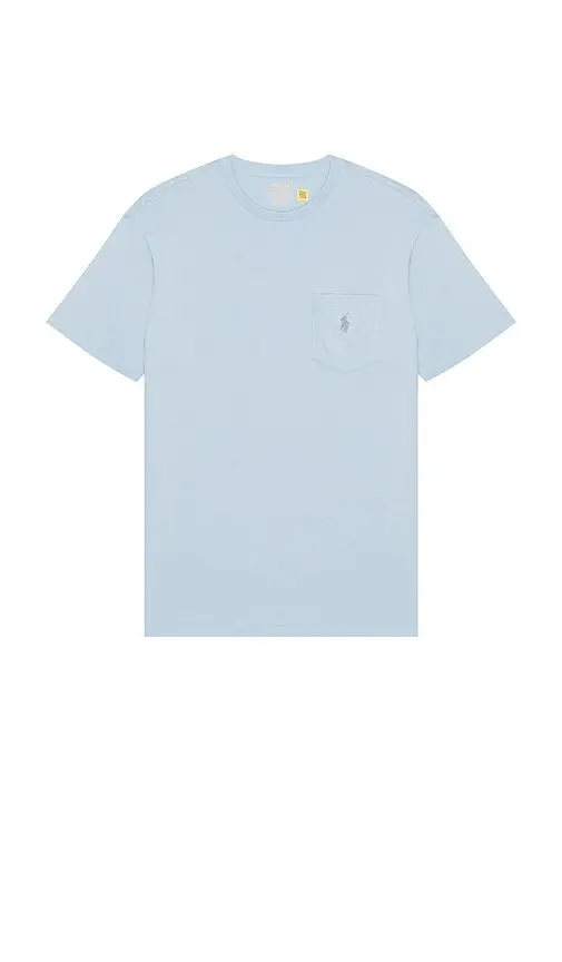 Polo Ralph Lauren Short Sleeve Crewneck Pocket T-shirt In Blue - Chambray Blue