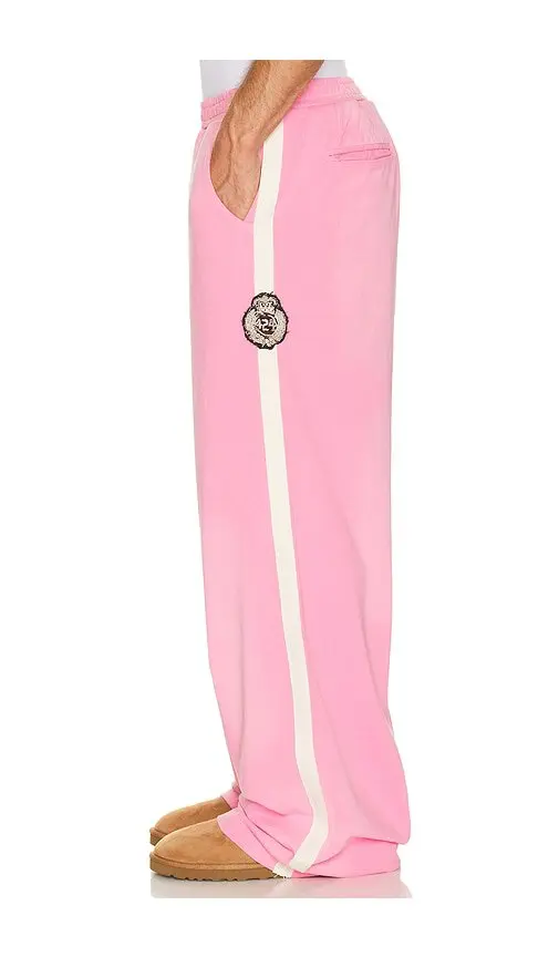 424 Stripped Ripped Sweatpants In Pink - Marshmallow