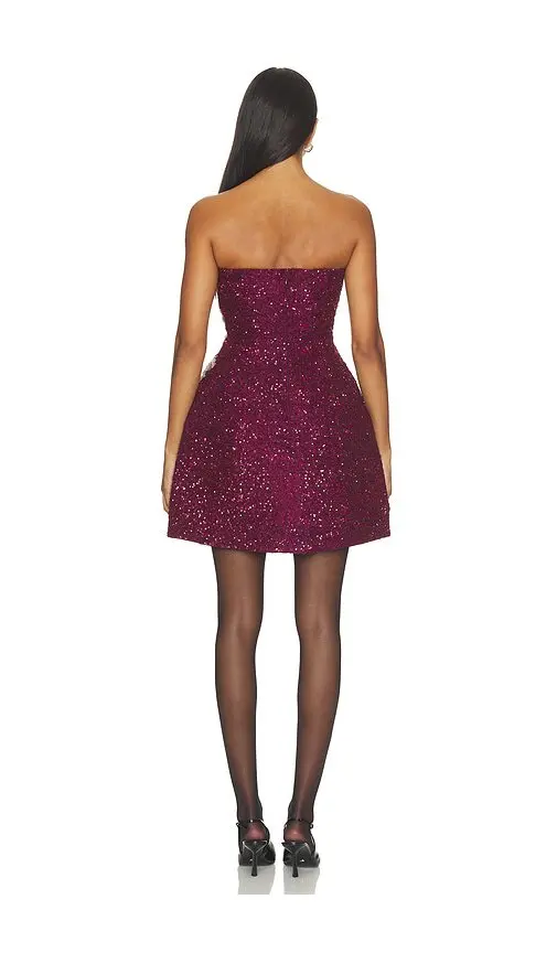 LA FUORI Midnight Rosette Dress In Red