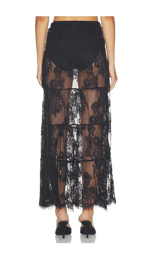 RUNAWAY THE LABEL Enola Tiered Lace Maxi Skirt