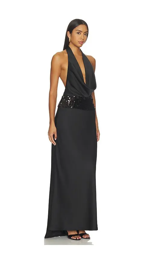 RUNAWAY THE LABEL Marcella Deep Plunge Maxi Dress