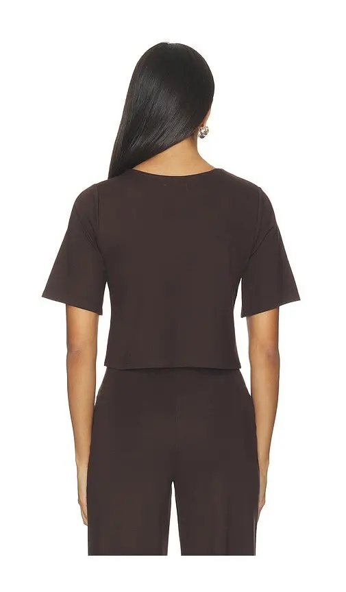 RIPLEY RADER Ponte Knit Short Sleeve Top
