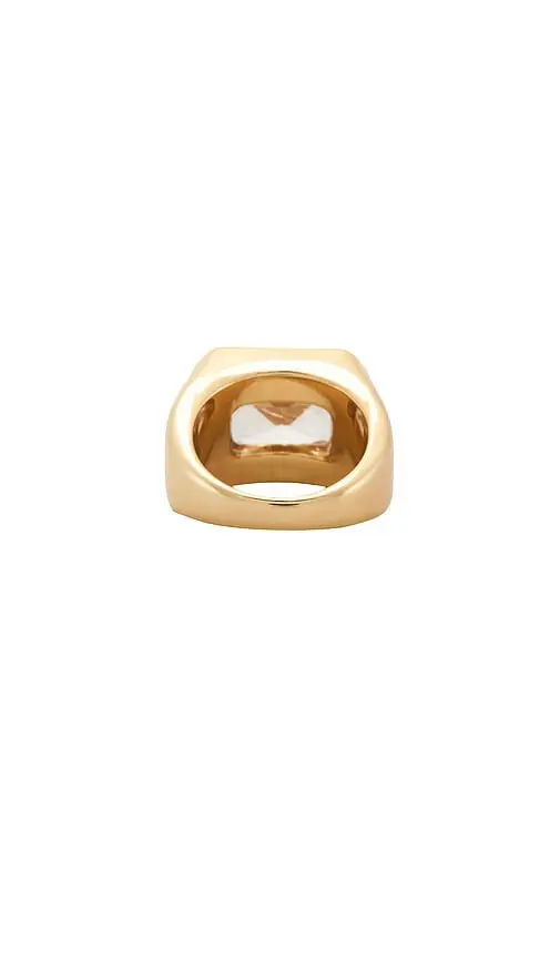 Ettika Crystal Signet Ring In Metallic