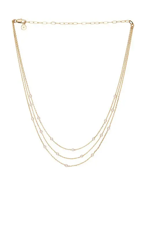 Ettika Perfect Stone Layered Necklace In Metallic Gold